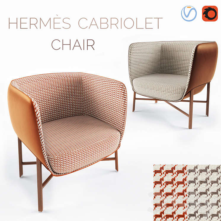Hermes Cabriolet chair - Chair - 3D model