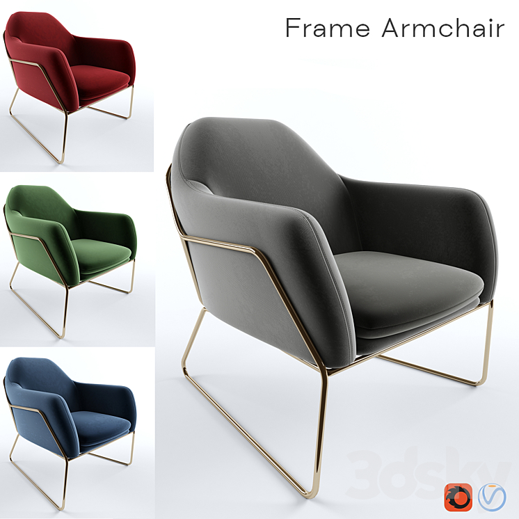 Frame Armchair - Arm chair - 3D model