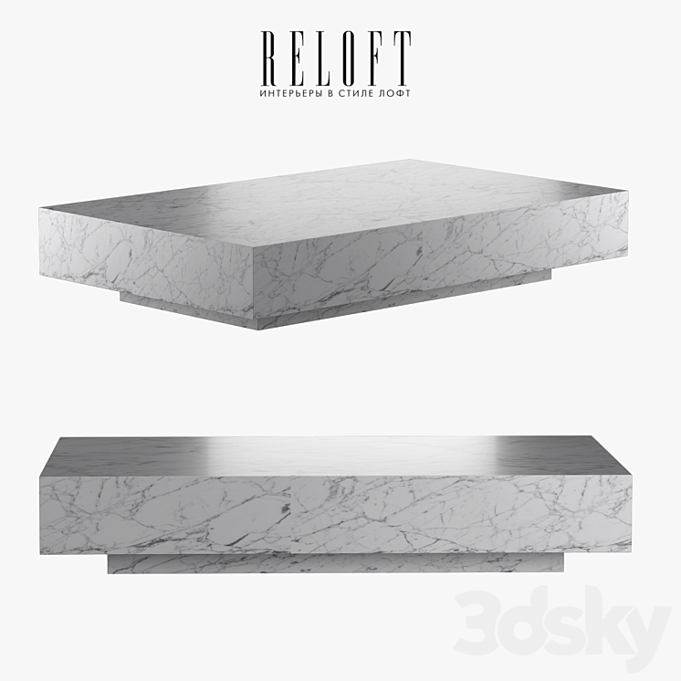 Little table Marble Plinth Coffee Table - Table - 3D model