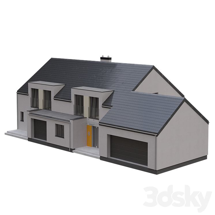 Double house - Building - 3D model