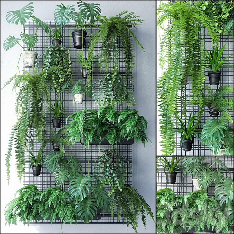 JC Wall Grid Plant Pot - Fitowall - 3D model