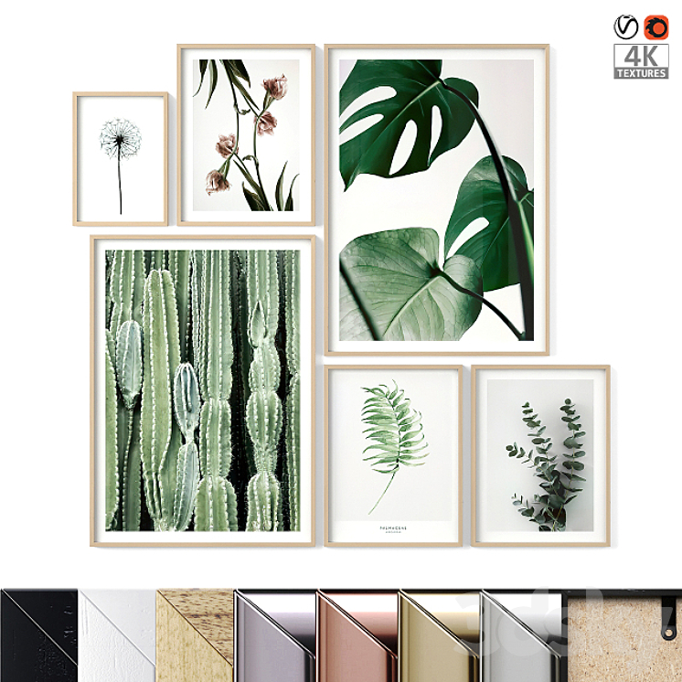 Plant posters - Frame - 3D model