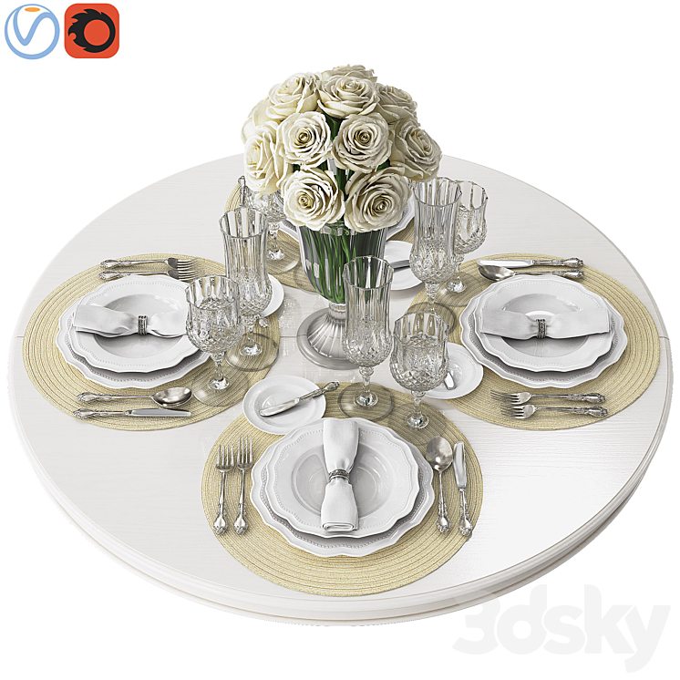 Classic tableware - Tableware - 3D model