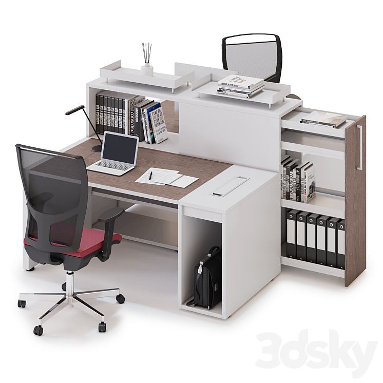 Office workspace LAS LOGIC (v2) - Office furniture - 3D model