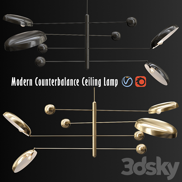 Modern_Counterbalance_Ceiling_Lamp - Pendant light - 3D model