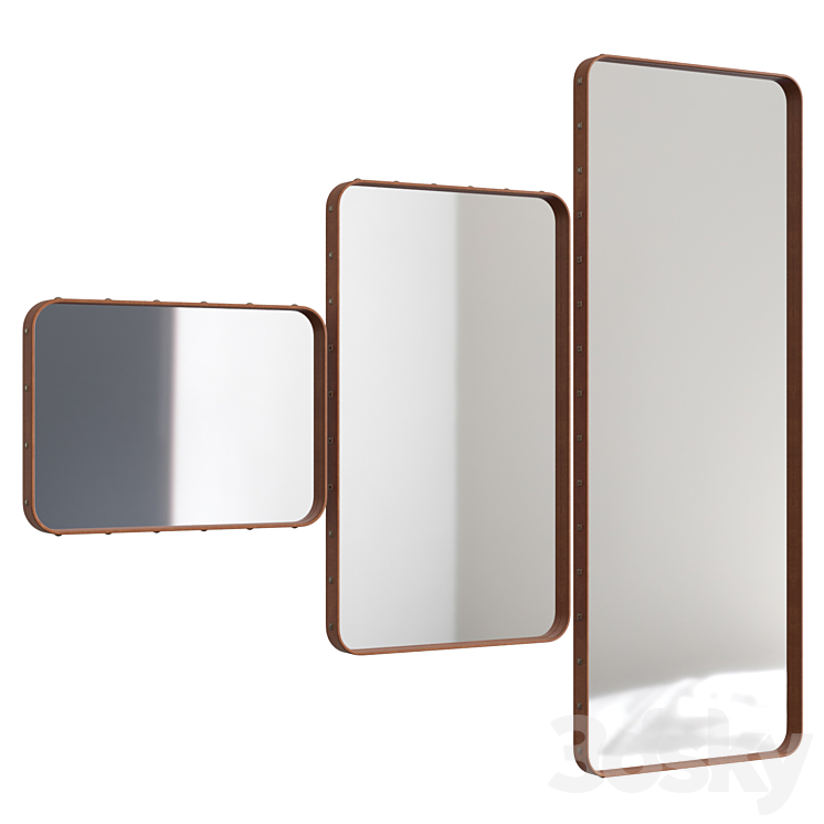 Adnet rectangular mirror - Mirror - 3D model