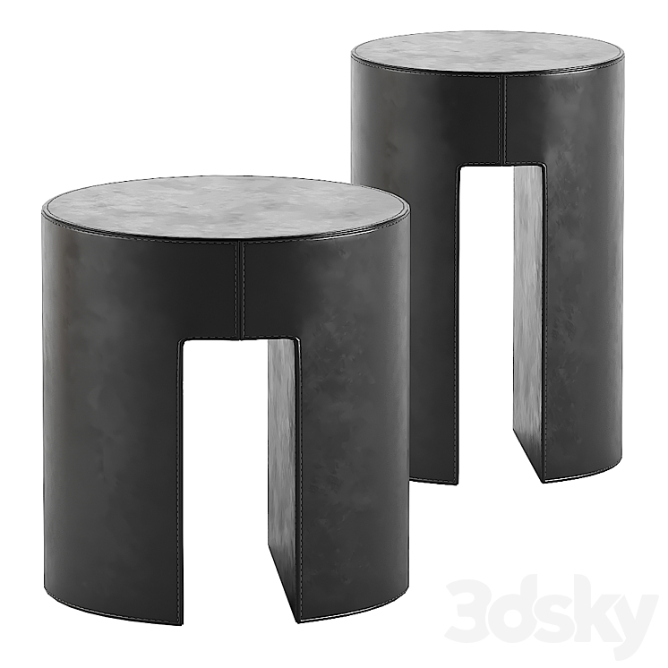 Meridiani side table gong - Table - 3D model