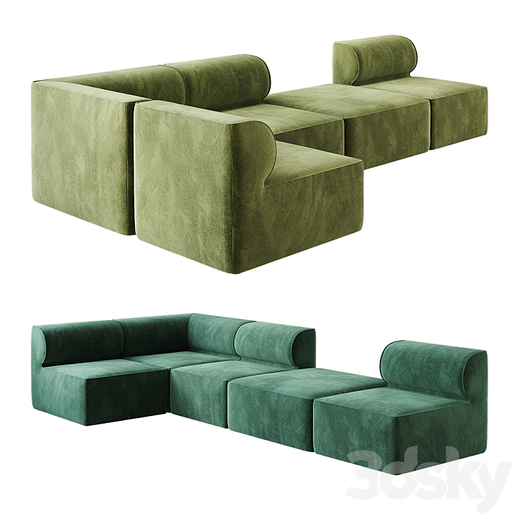 Eave Modular Sofa option 04 - Sofa - 3D model