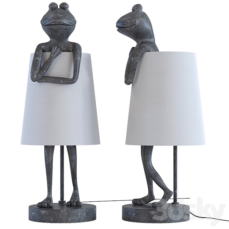 Table Lamp Animal Frog Gray - Table lamp - 3D model