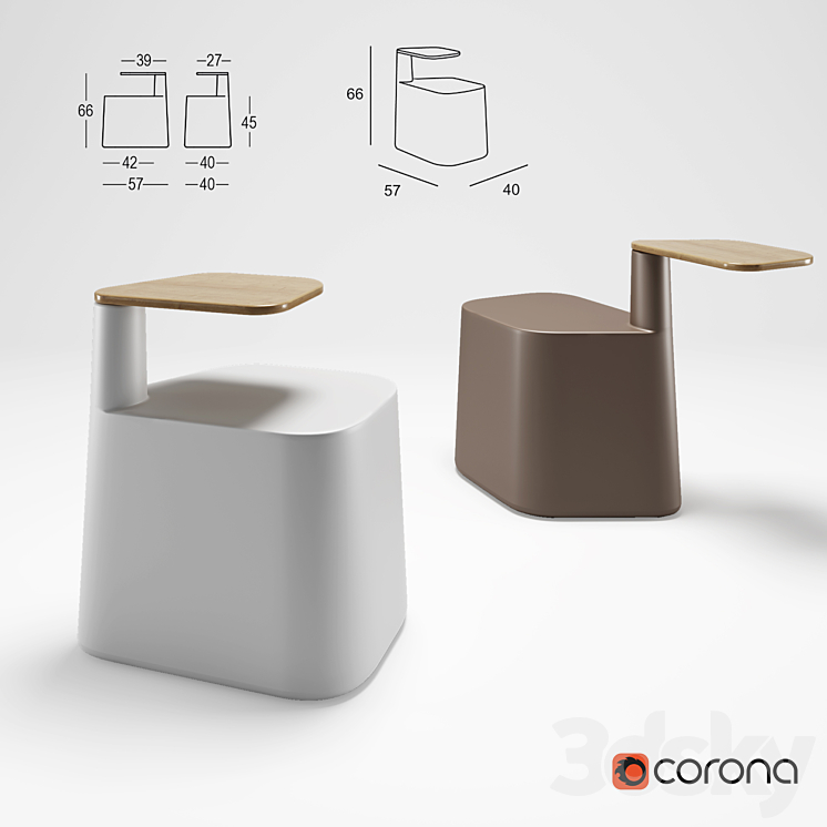 Plust sat chair - Chair - 3D model
