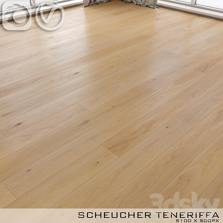 Parquet board Scheucher Teneriffa - Wood - 3D model