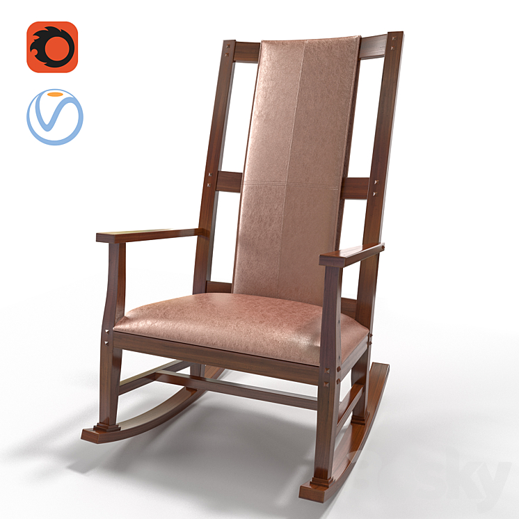 Sunny Designs Santa Fe Indoor Rocking Chair - Arm chair - 3D model