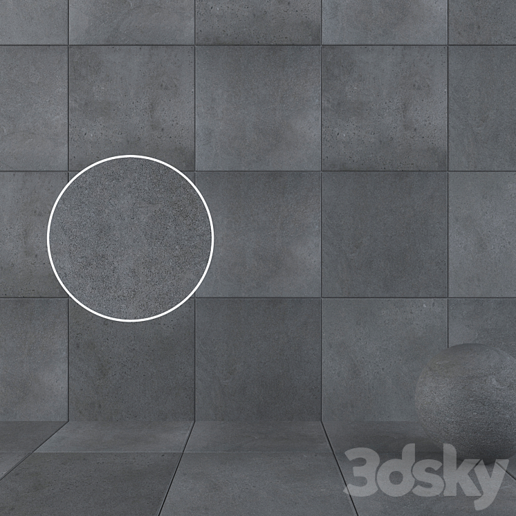 Wall tiles 166 GRAPHITE - Tile - 3D model
