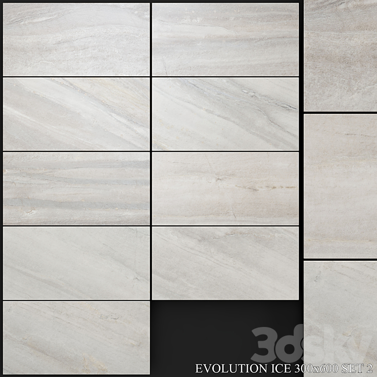 Yurtbay Seramik Evolution Ice Set 2 - Tile - 3D model