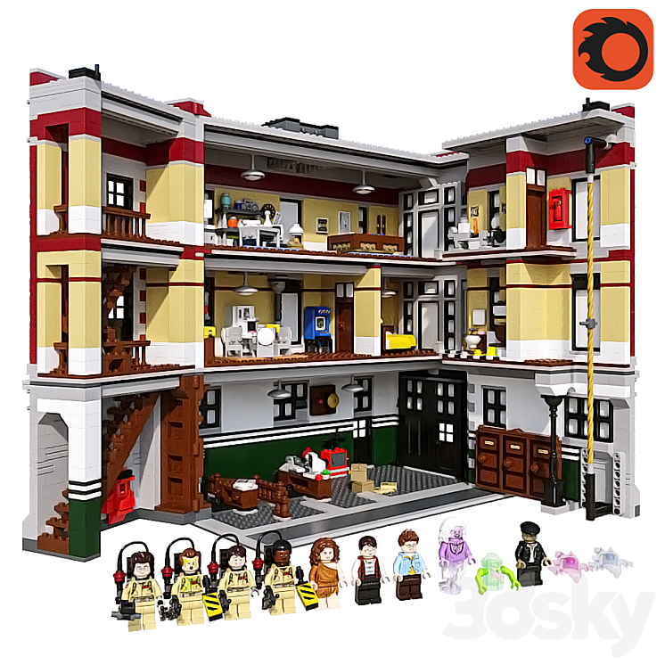 LEGO Firehouse Headquarters - Toy - 3D model