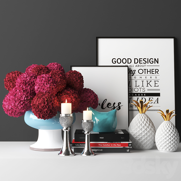 set733 - Decorative set - 3D model