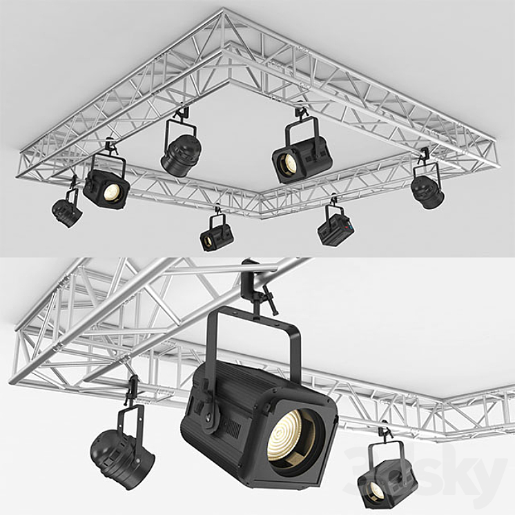 Stage light assembly - Technical lighting - 3D model