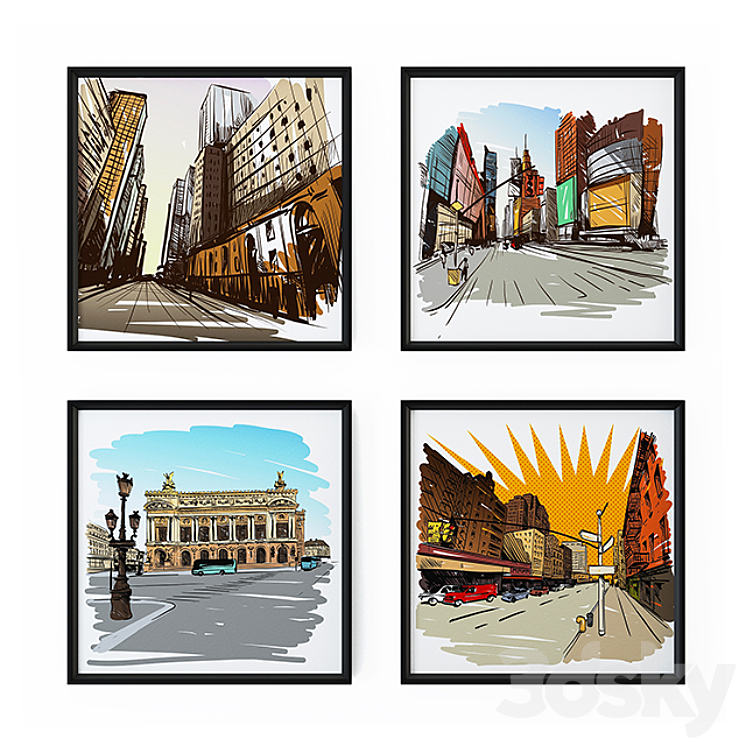 City drawings 1 - Frame - 3D model