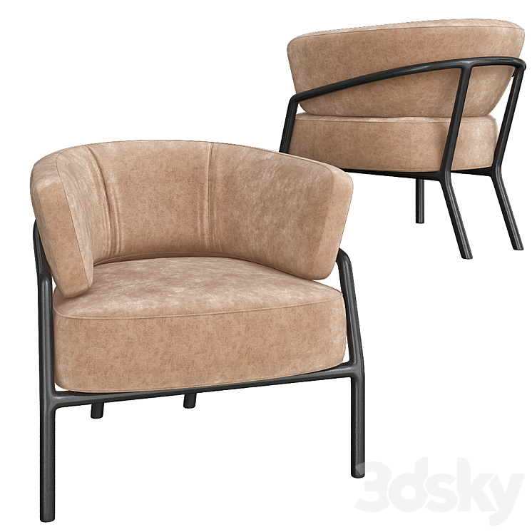 NANI By Meridiani Andrea Parisio - Arm chair - 3D model