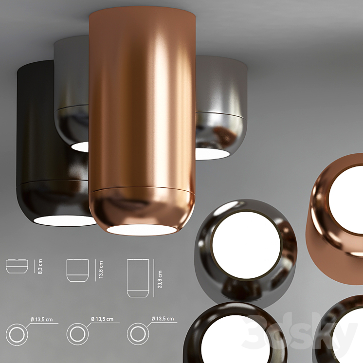 Urban Axo Light Ceiling Lamp - Ceiling lamp - 3D model