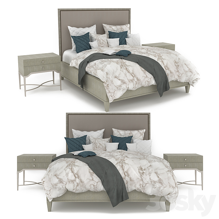 Elixir Queen Upholstered Bed Version: 2014 - Bed - 3D model