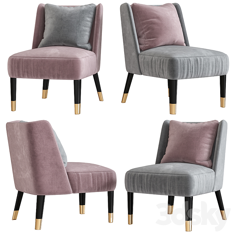 Meridiani CECILE - Arm chair - 3D model