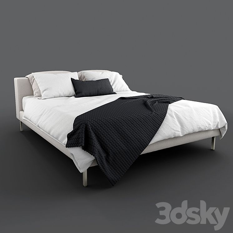 Modern bed - Bed - 3D model