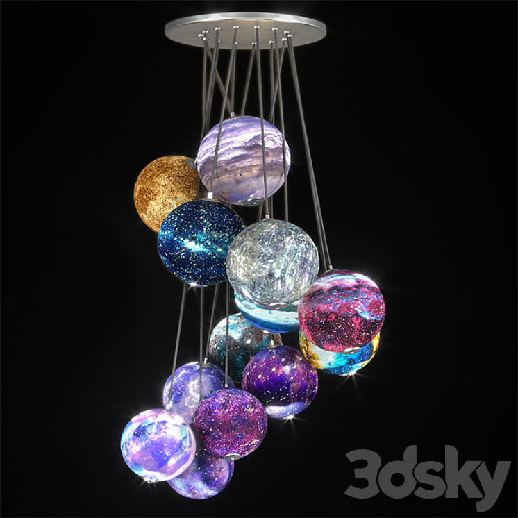 Galaxy ceiling light - Pendant light - 3D model