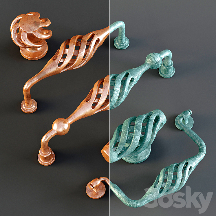 KITCHEN CUPBOARD CABINET DOOR HANDLES & KNOBS set 5 - Other - 3D model