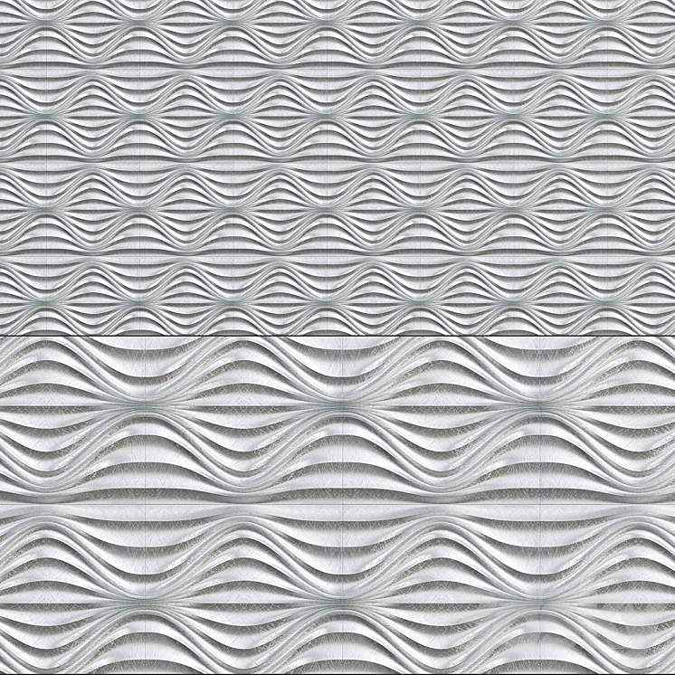 Gypsum 3D panel - Circular wave - 3D panel - 3D model