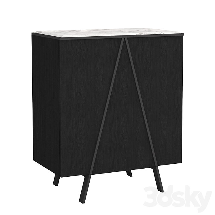 Easel Vertical Cabinet Minotti - Sideboard & Chest of drawer - 3D model
