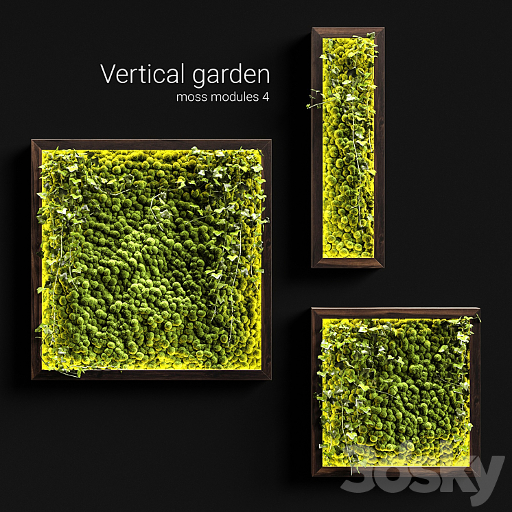 Vertical garden. Moss modules 4 - Fitowall - 3D model