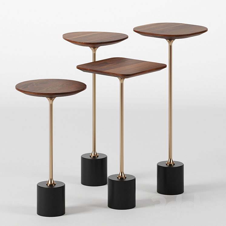 Jardim side tables set 2 by Sollos - Table - 3D model