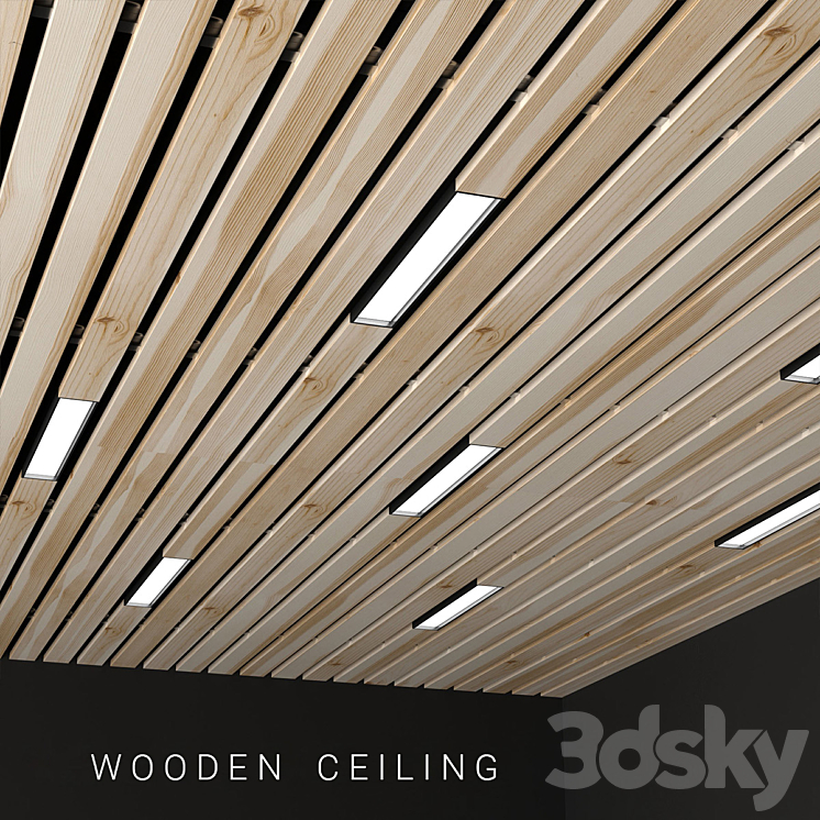 Wooden ceiling 3 - Other decorative objects - 3D model