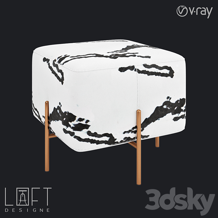 Poof LoftDesigne 10864 model - Other soft seating - 3D model