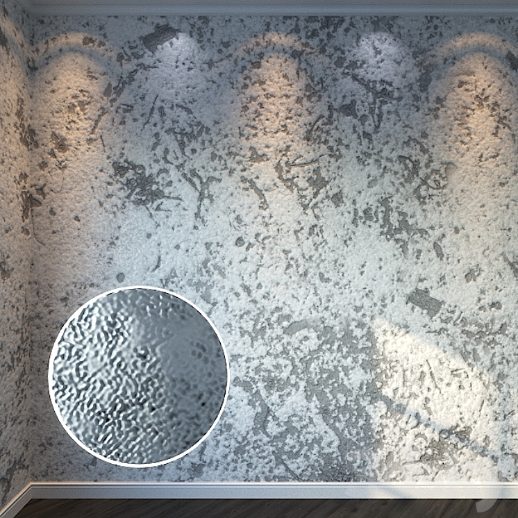 Decorative Stucco 102 - 8K Material - Wall covering - 3D model