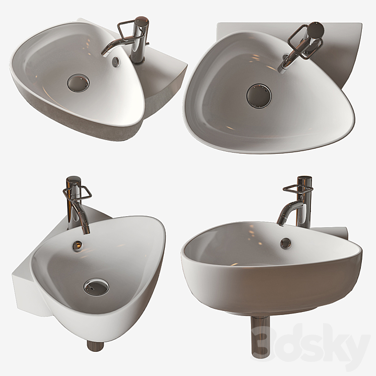 Washstand_Jacob delafon_NOUVELLE VAGUE_45x36 - Wash basin - 3D model