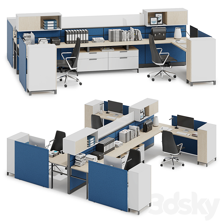 Herman Miller Canvas Wall (v6) - Office furniture - 3D model