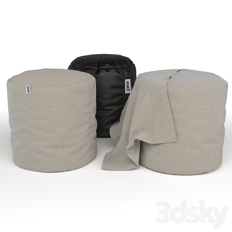 Round buff seat - Other soft seating - 3D model