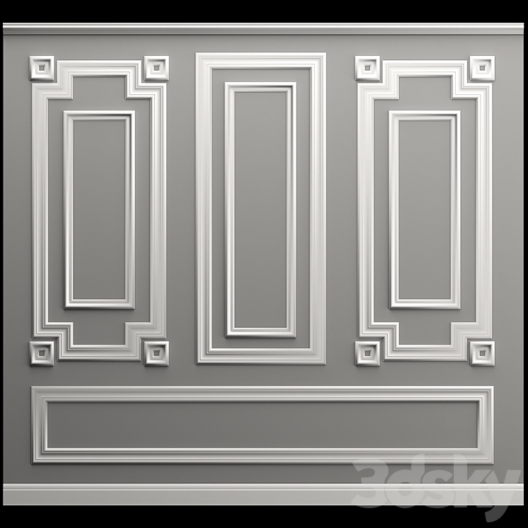 Wall molding - Decorative plaster - 3D model