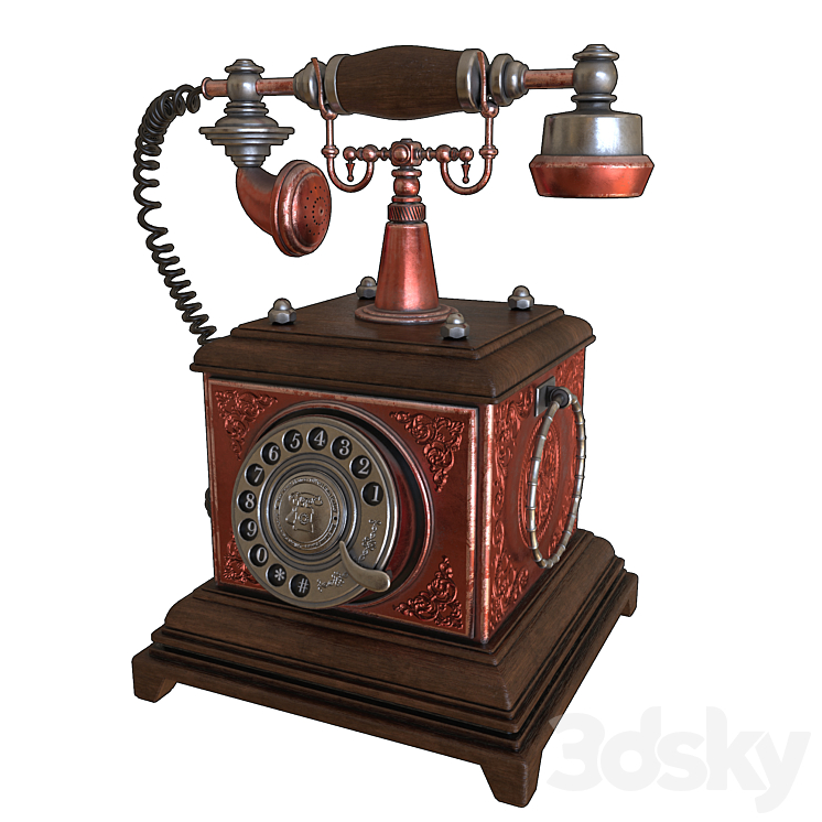 Steampunk phone 2 - Phones - 3D model