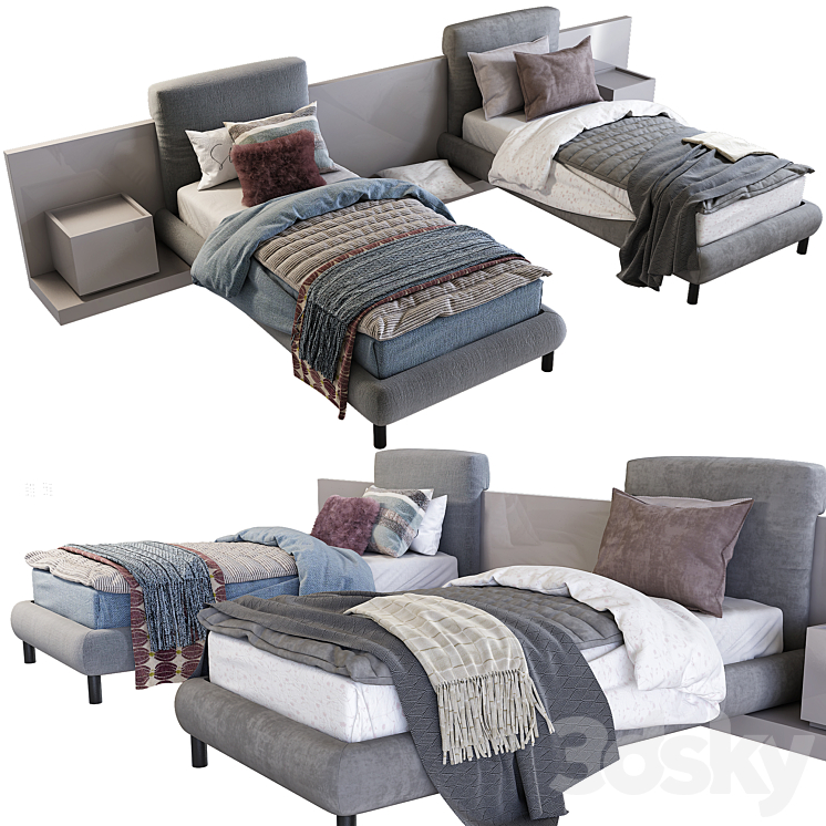 CLIFF bed | Meridiani - Bed - 3D model