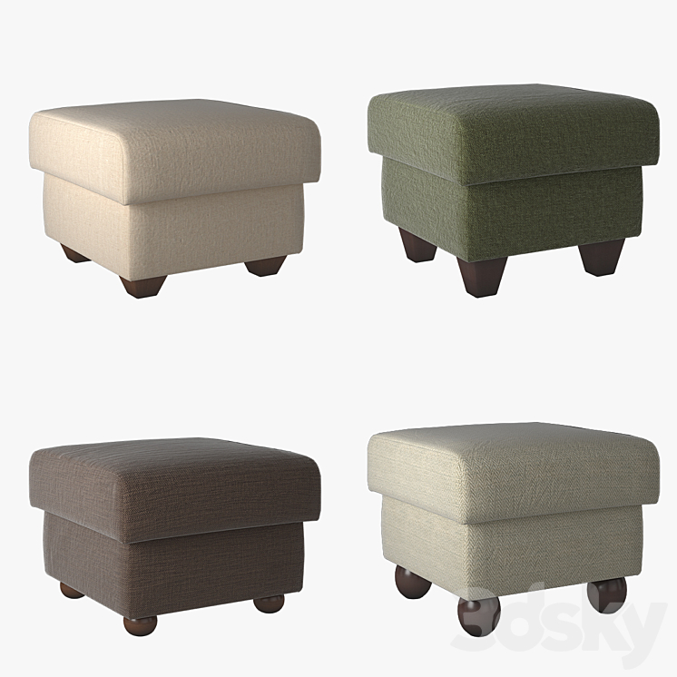 Poofs set - Other soft seating - 3D model