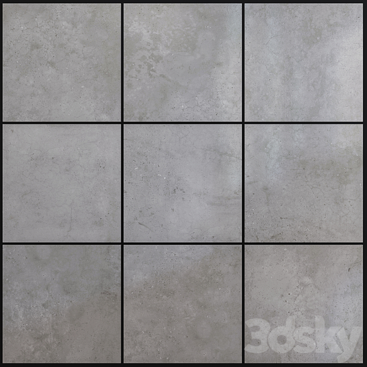 Hyper silver - Tile - 3D model
