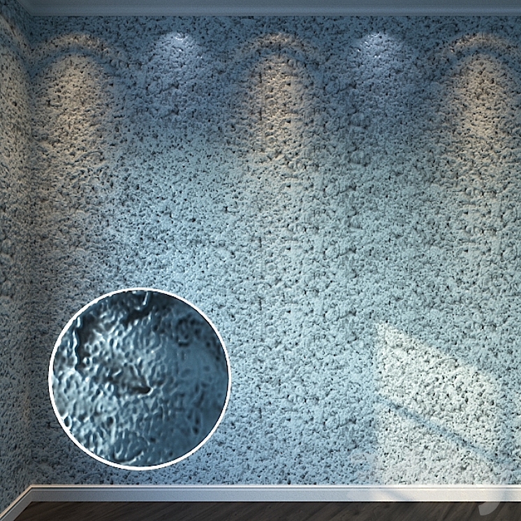 Decorative Stucco 341 - 8K Material - Wall covering - 3D model