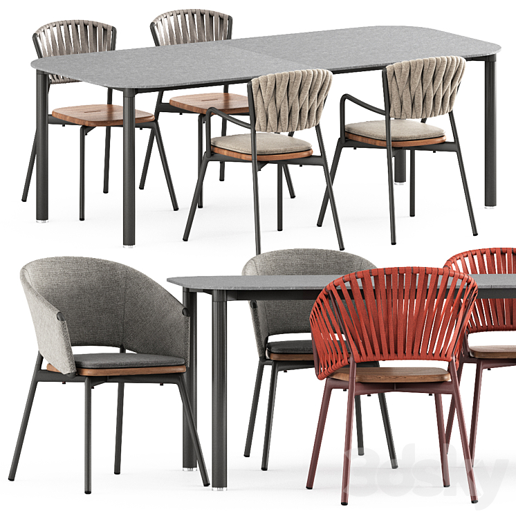 PIPER 030 table, PIPER 120, 221, 022, 122 by Roda - Table + Chair - 3D ...