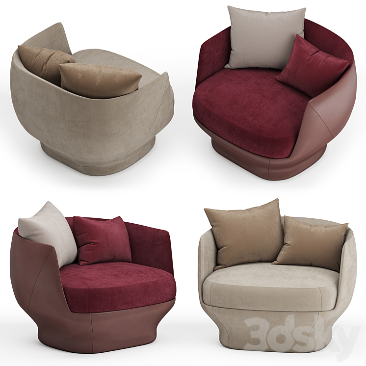Giorgetti all around - Arm chair - 3D model