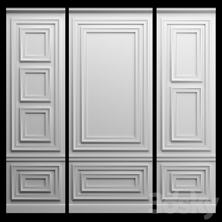 Wall molding - Decorative plaster - 3D model