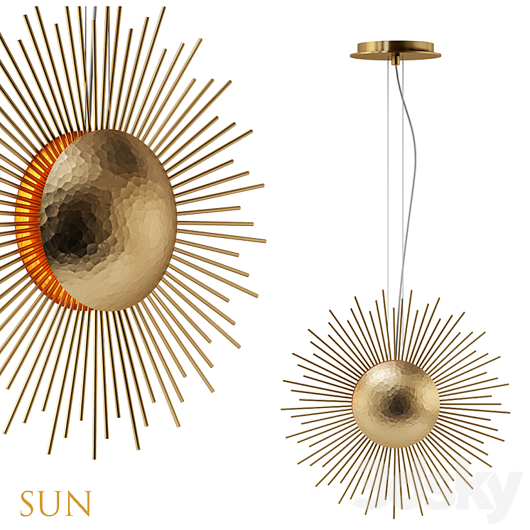 Sun - Pendant light - 3D model