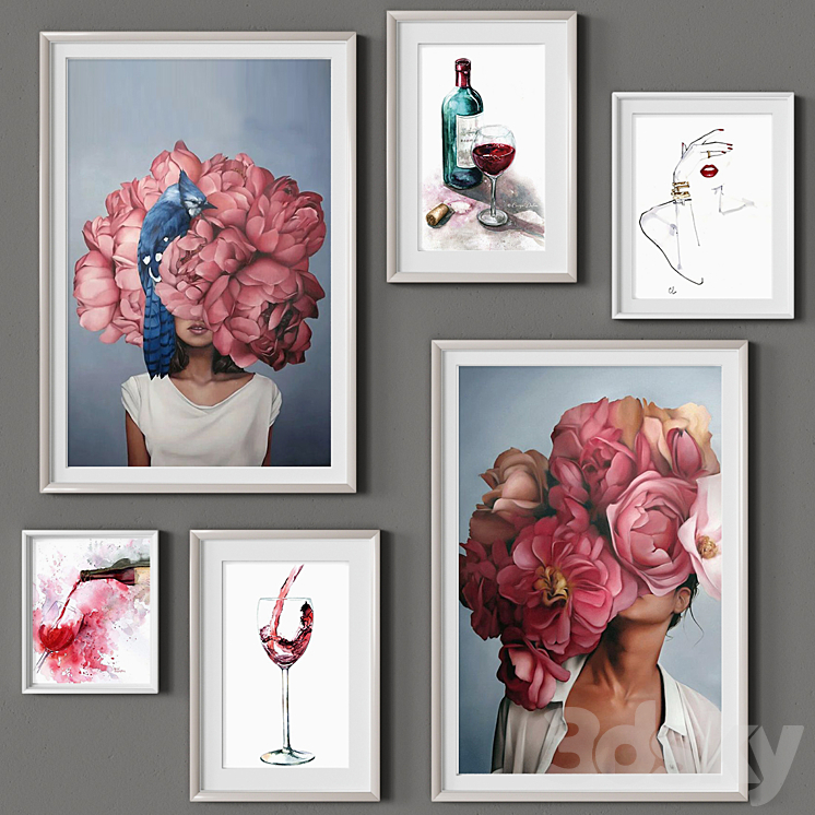 Nice Picture Frames Set 52 - Frame - 3D model